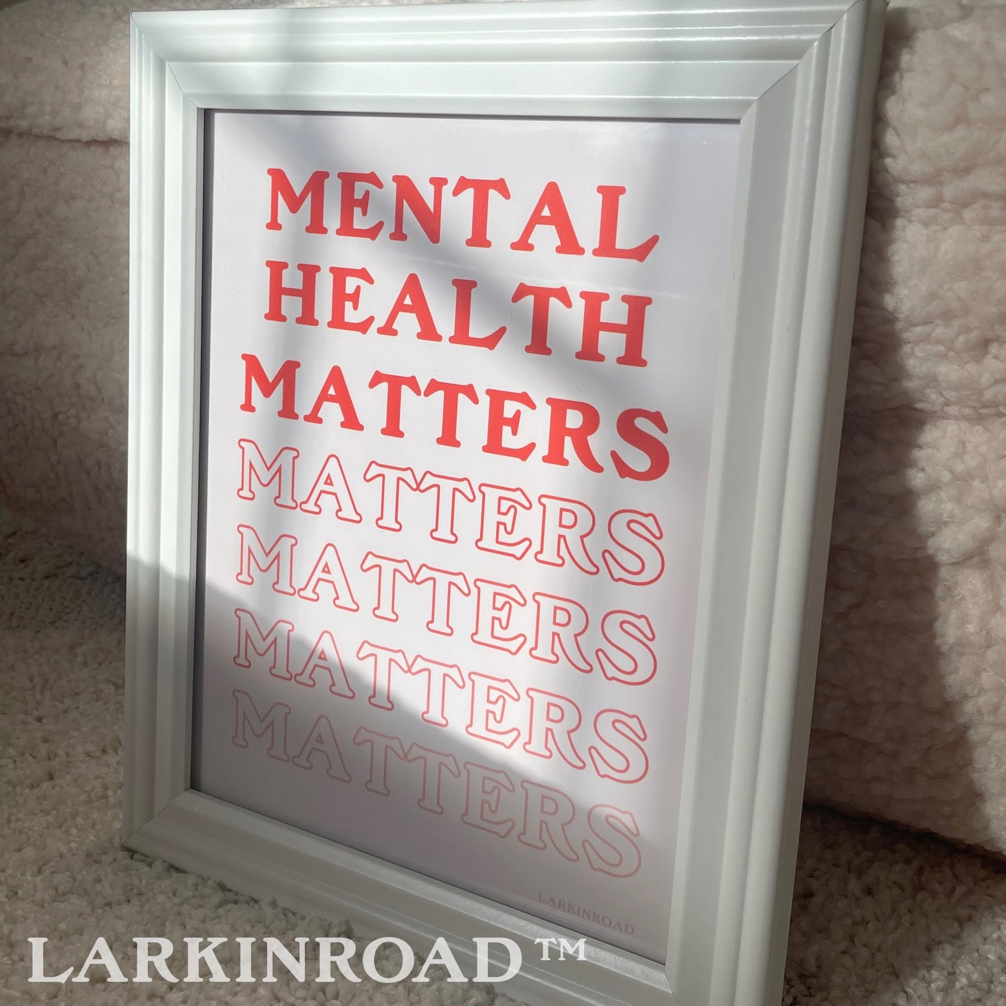 Mental Health Matters Poster, Self Care Wall Art, Therapy Office Decor ...