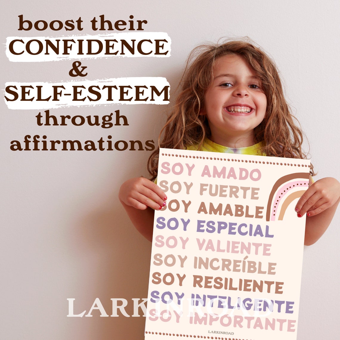 LARKINROAD Spanish Positive Affirmations Wall Art Poster Print 11x14 ...