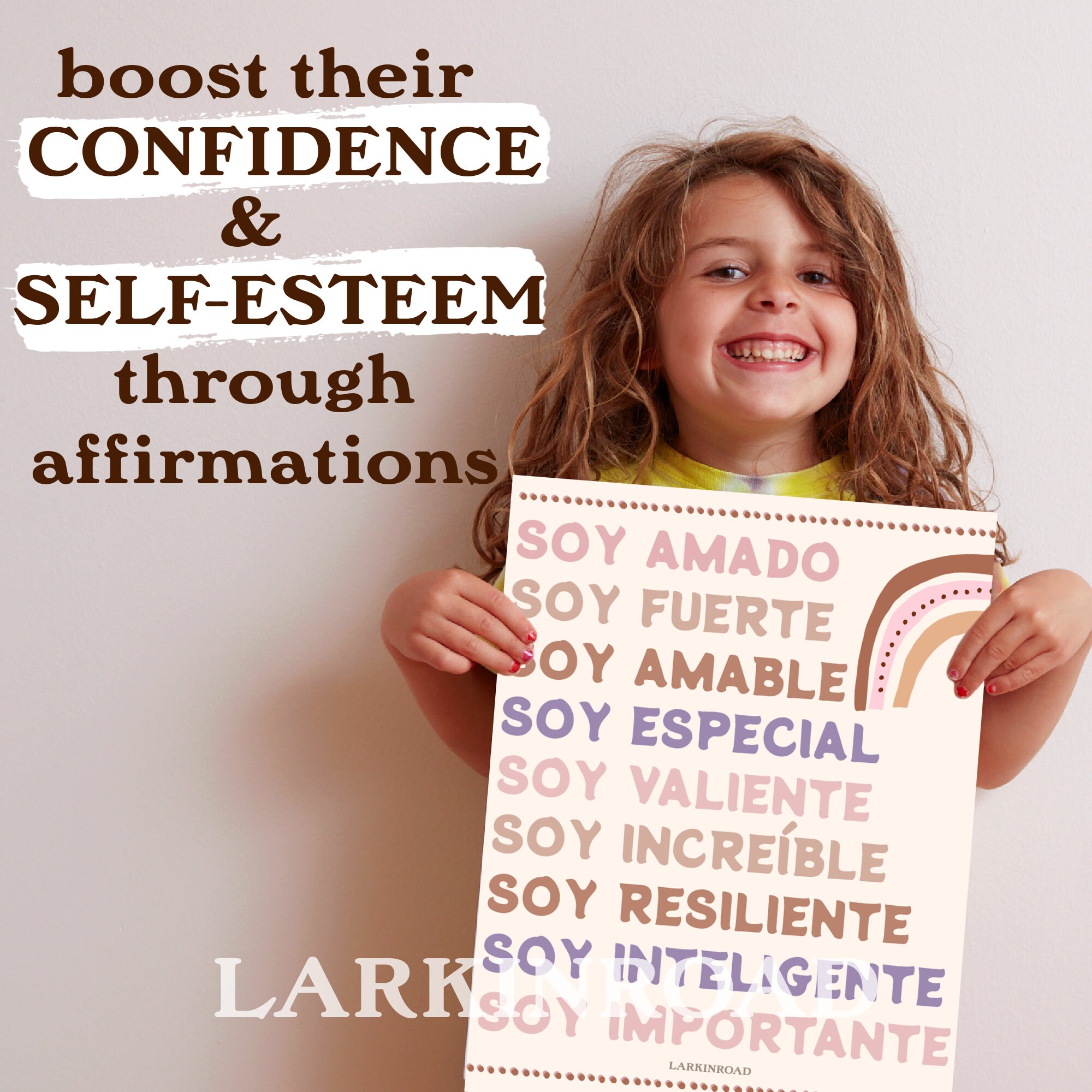 LARKINROAD Spanish Positive Affirmations Wall Art Poster Print 11x14 ...