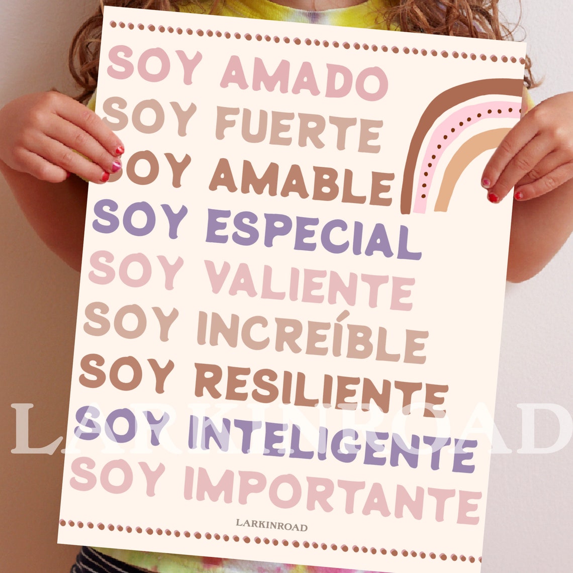 LARKINROAD Spanish Positive Affirmations Wall Art Poster Print 11x14 ...