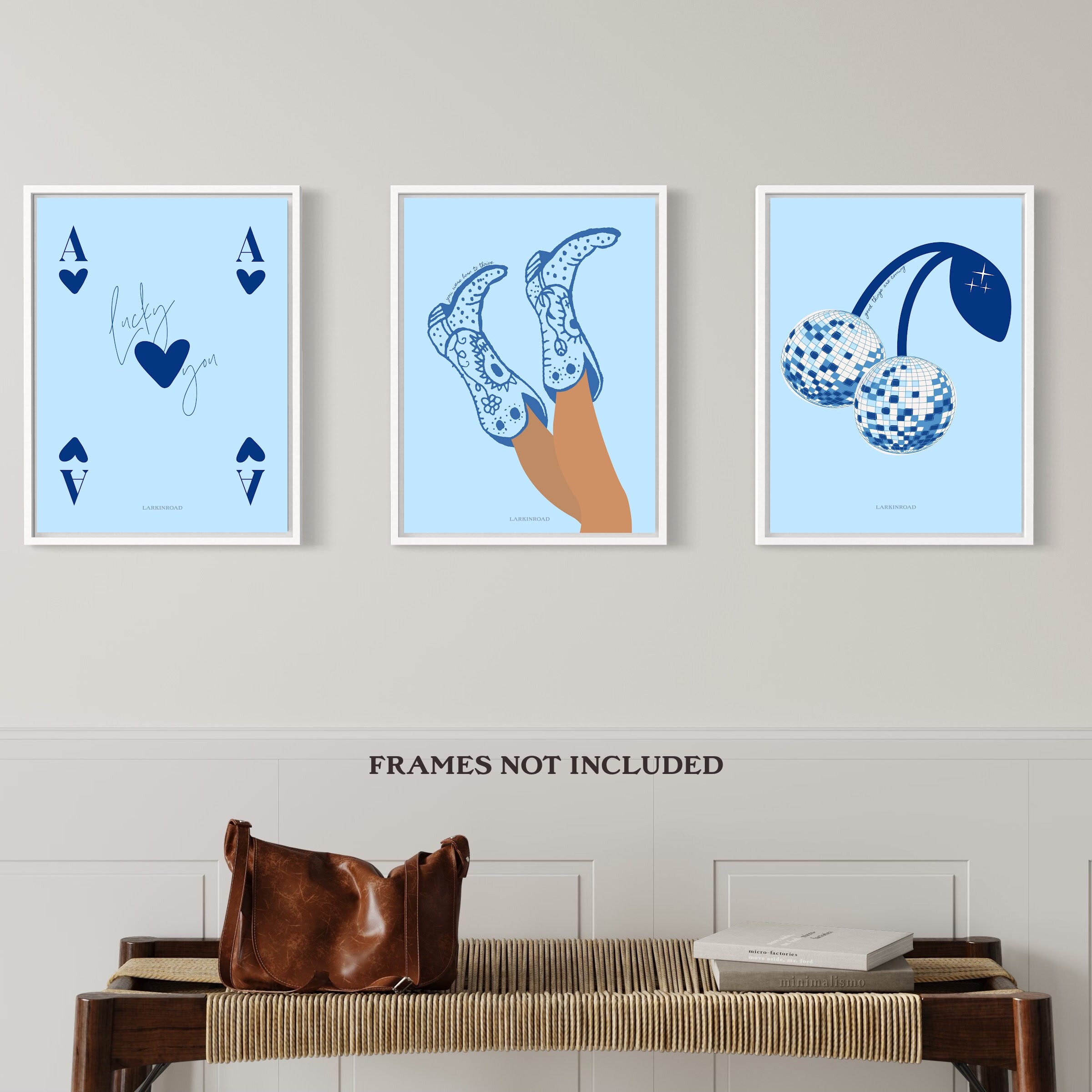 LARKINROAD Positive Affirmation 3 Posters 12x16 Unframed, Coastal ...