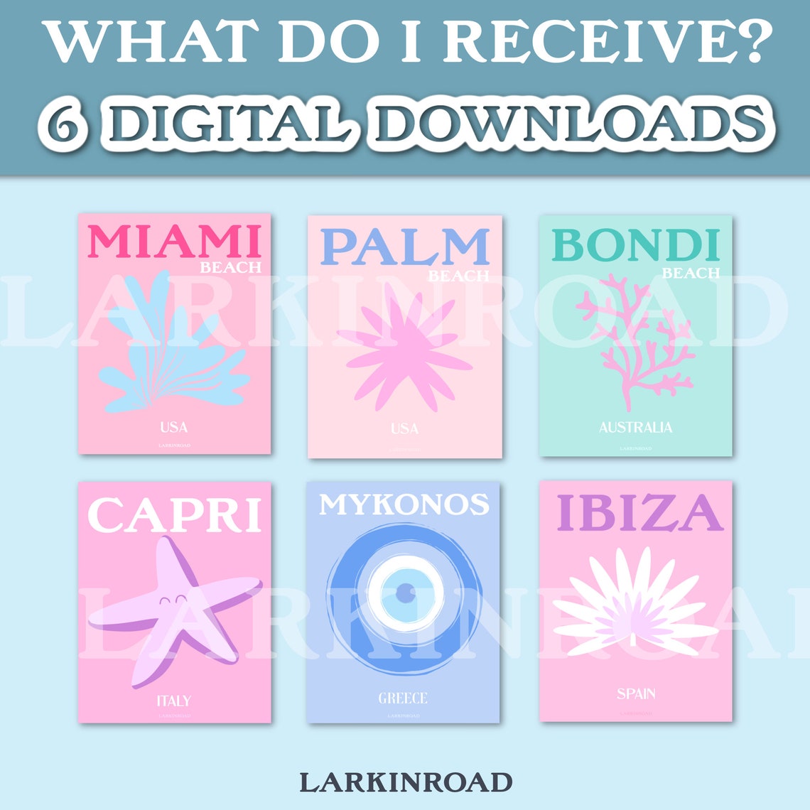 DIGITAL DOWNLOAD Pink Travel Preppy Prints Pink Preppy Wall - Etsy