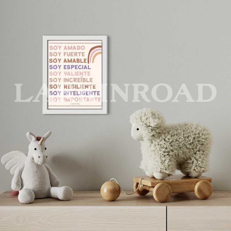 Spanish Affirmations Poster: Bilingual Classroom Decor, Kids Mental ...