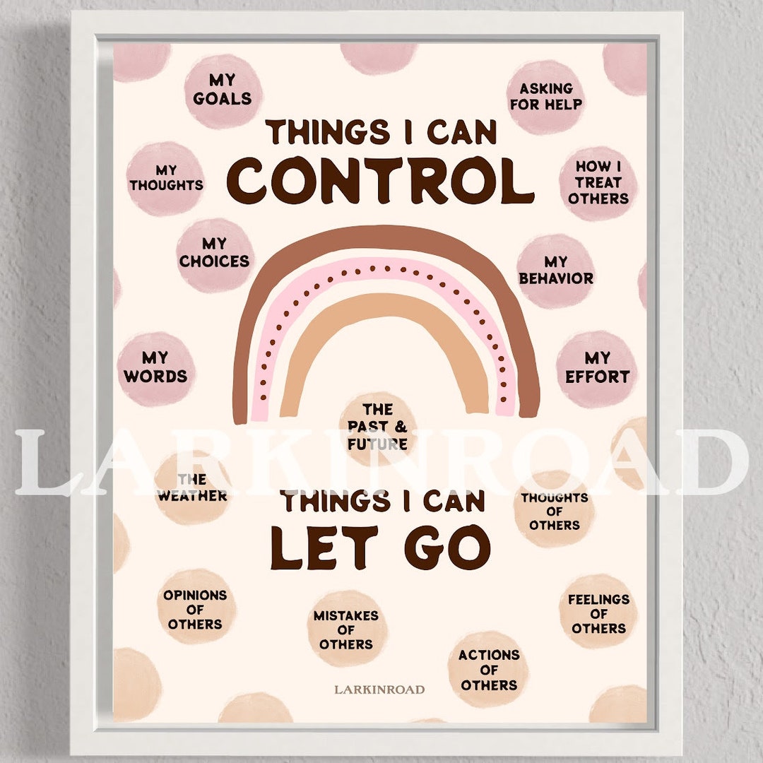 LARKINROAD Things I Can / Cannot Control Mental Health Print (11x14 in ...
