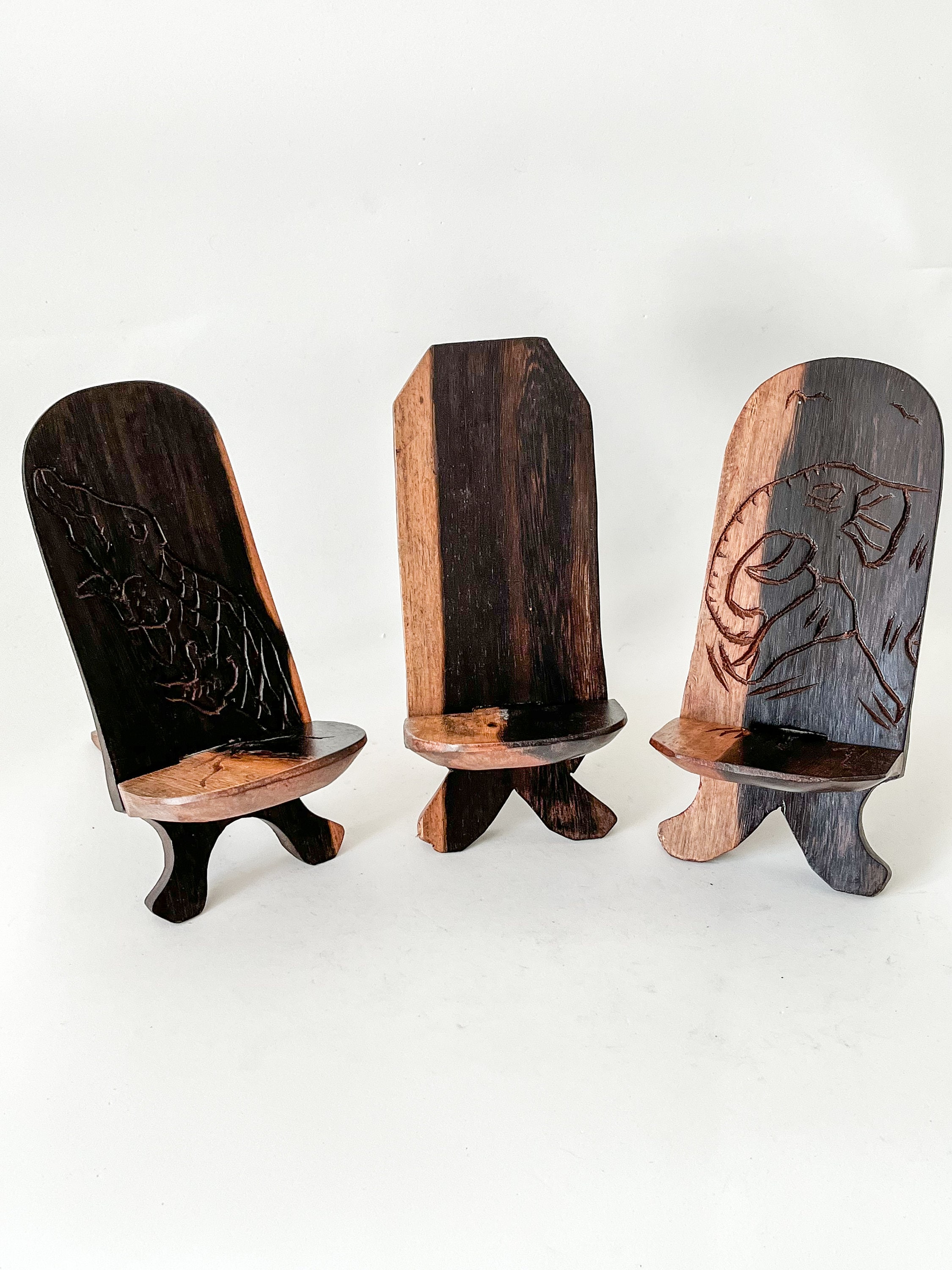 Mini Hand Carved Wooden African Chair - Etsy