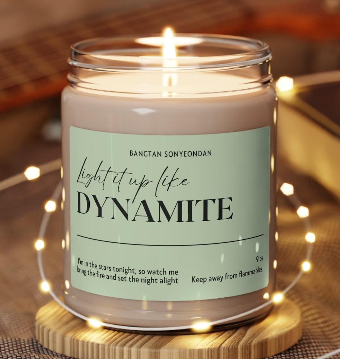 Bangtan Inspired Candle, Light It up Like Dynamite, Gift for Bts Army ...
