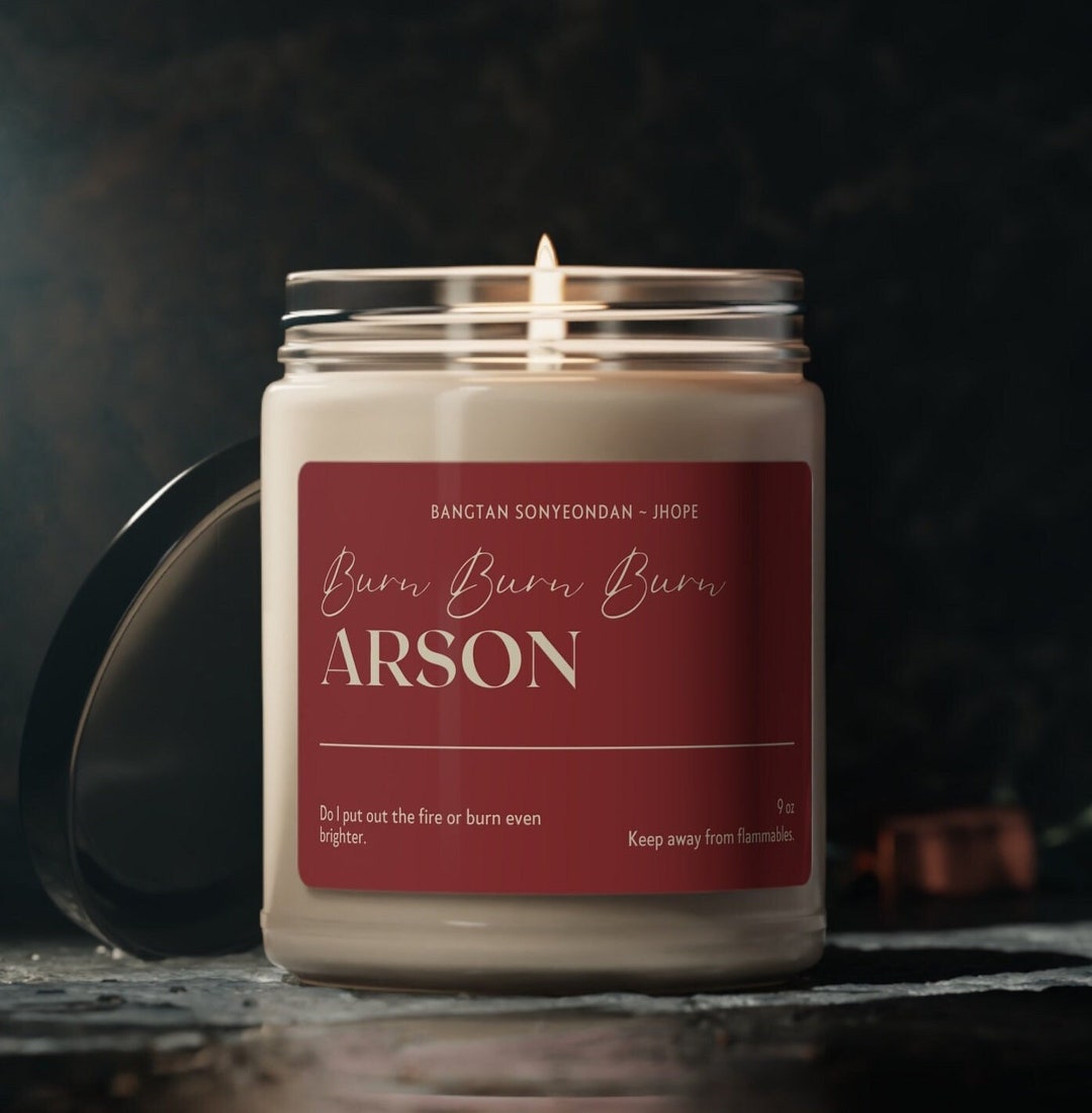 Bangtan Inspired Candle, Jhope Arson Burn Lyrics, Gift for Bts Army ...