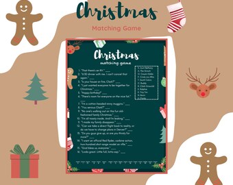 Christmas Matching Game, Ready to Print, PDF File, Christmas Game - Etsy
