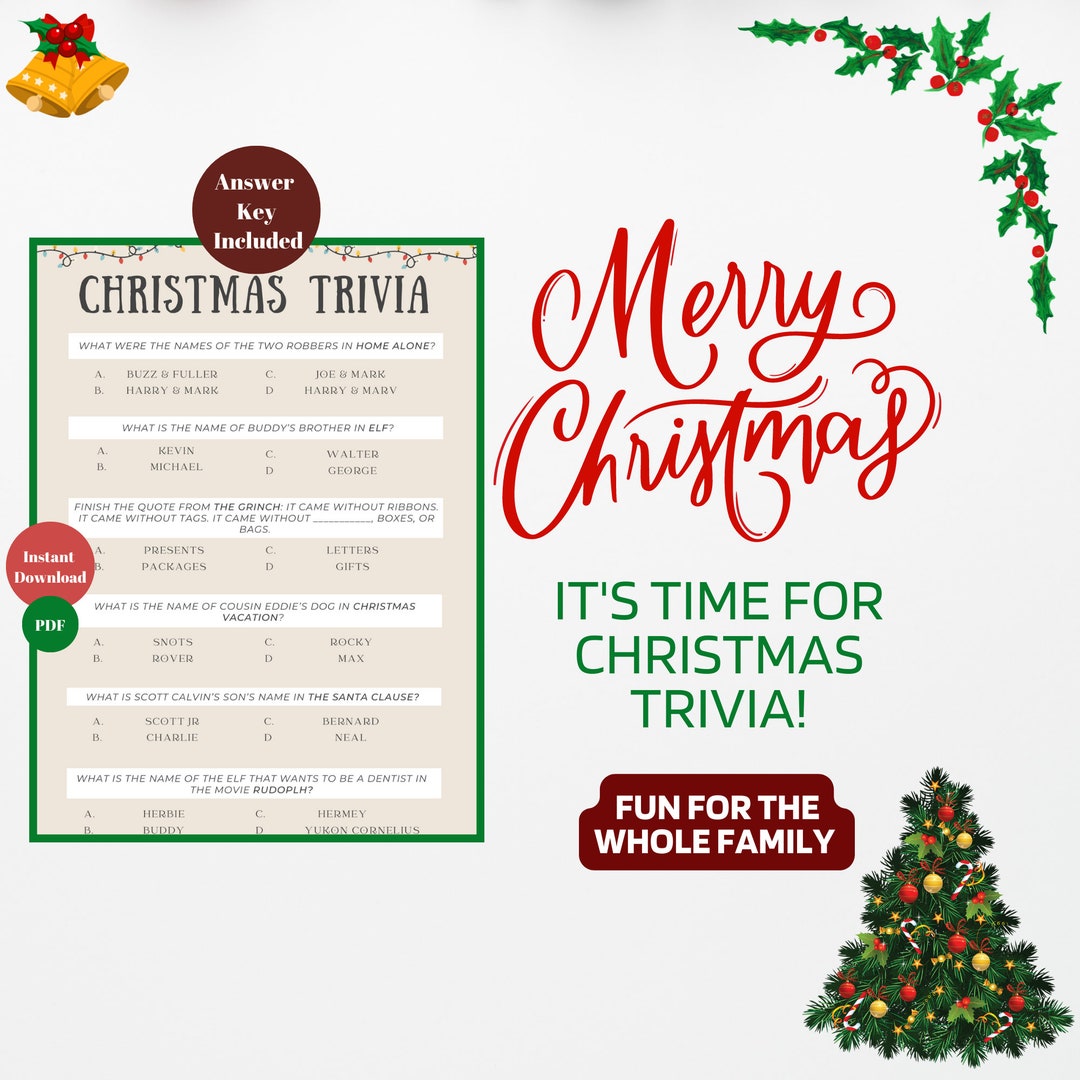 Christmas Trivia 2 - Etsy