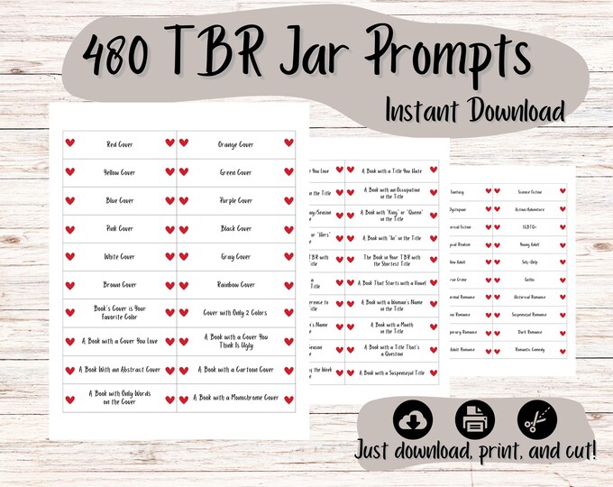 TBR Jar Label and Mini Books Bundle Starlight | Reader Gift | to Be ...