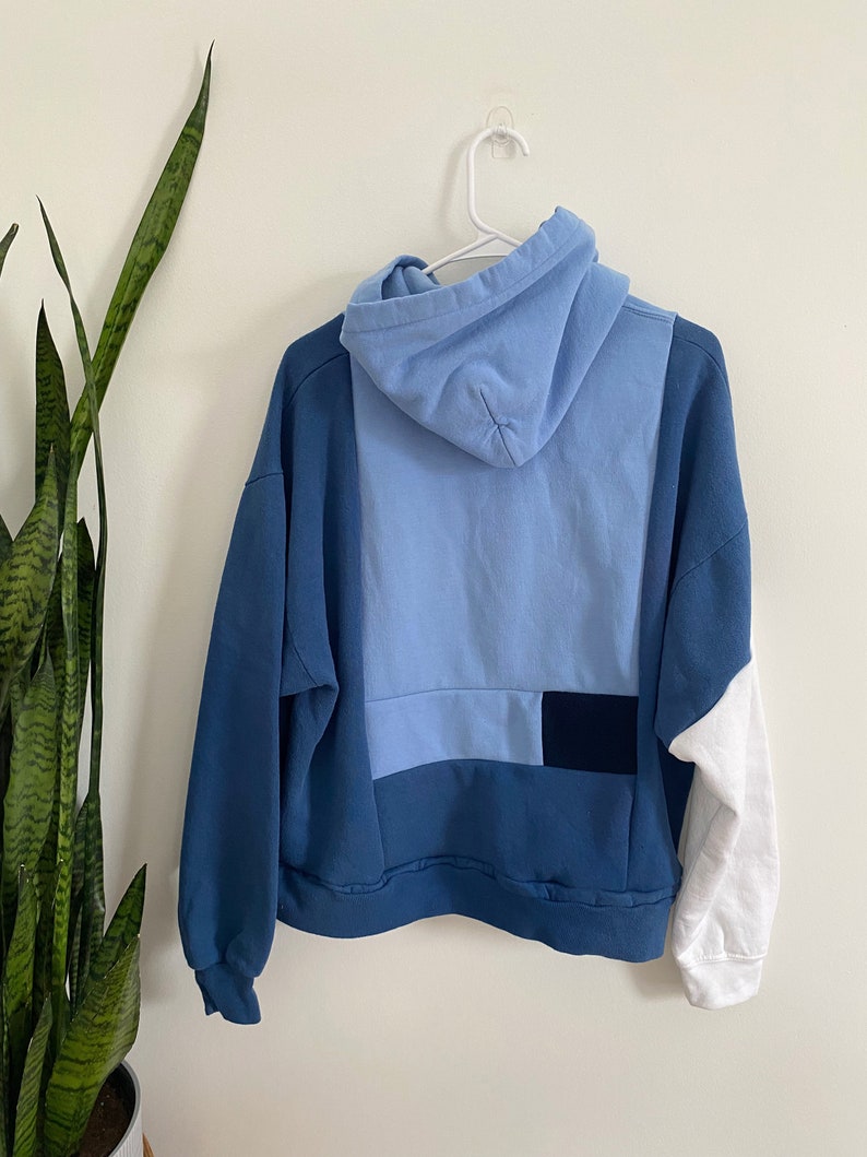 Patchwork Hoodie Sweatshirt - Etsy