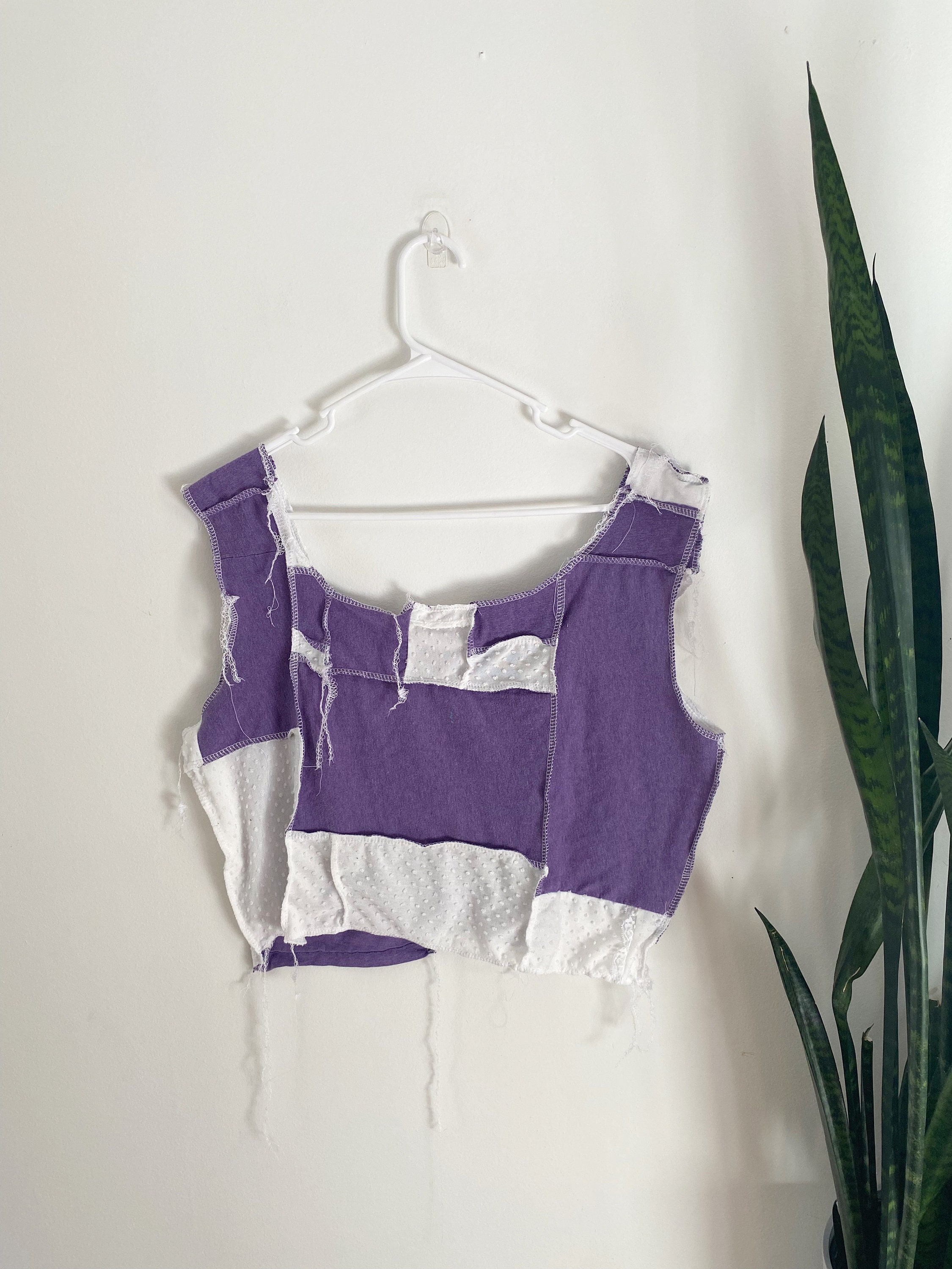 Purple and White Lacey, Scrappy Tank Top | Women’s Tank Top, Shirt ...