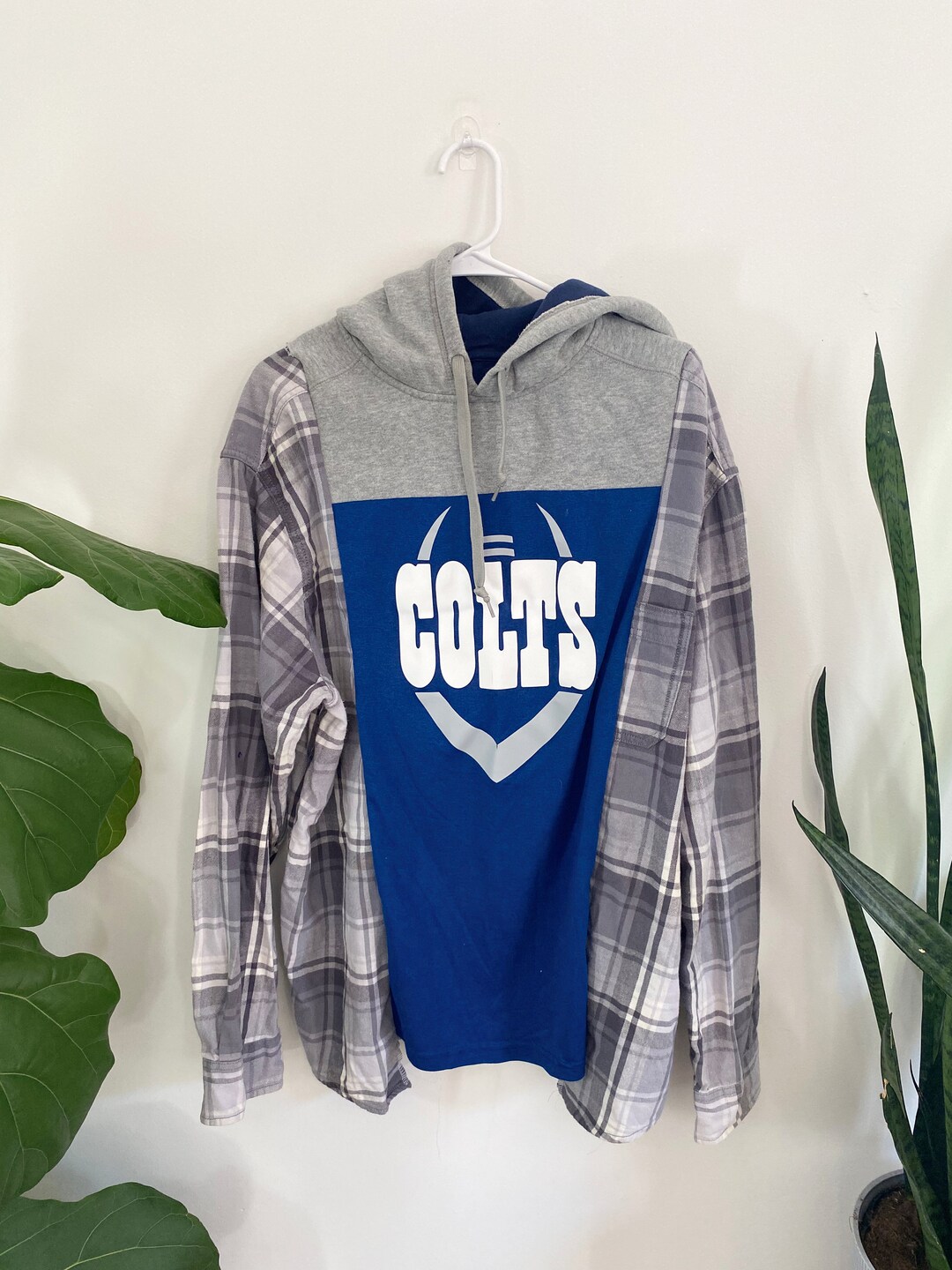 NFL Indianapolis Colts Flannel Hoodie Sweatshirt - Etsy