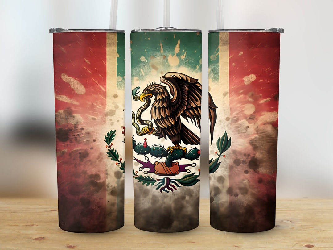 Mexican Tumbler Wrap | Mexico Tumbler PNG | 20 Oz Mexican Flag ...