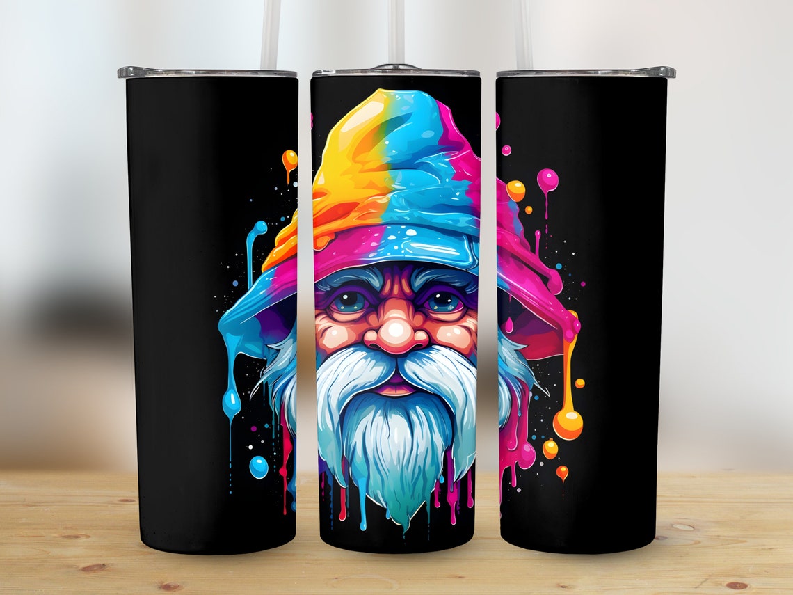 Gnome Tumbler Wrap, Sprite, 20 Oz Tumbler Sublimation Design, Straight ...