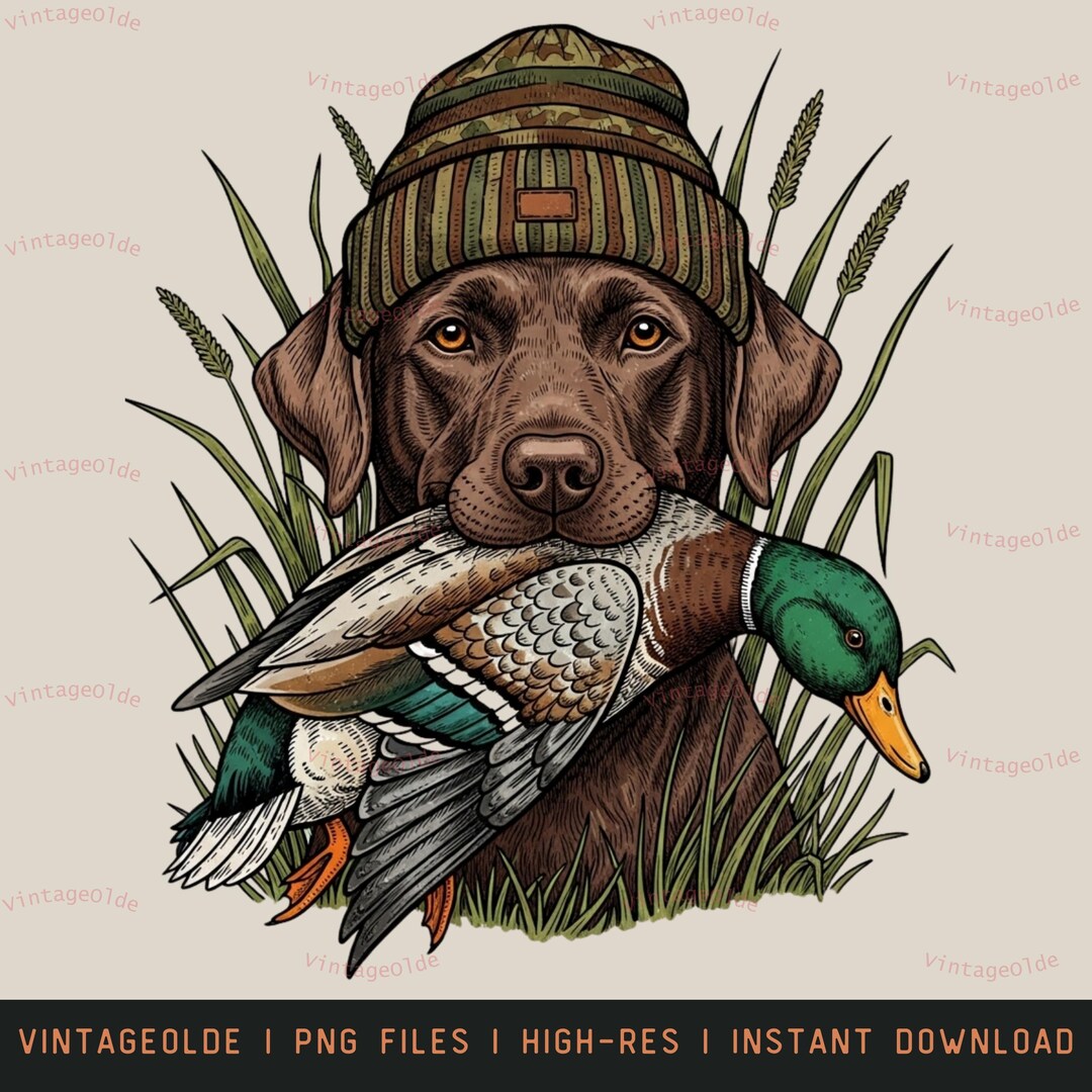 Camo Duck PNG | Hunting Dog Design | Retriever Sublimation Design ...