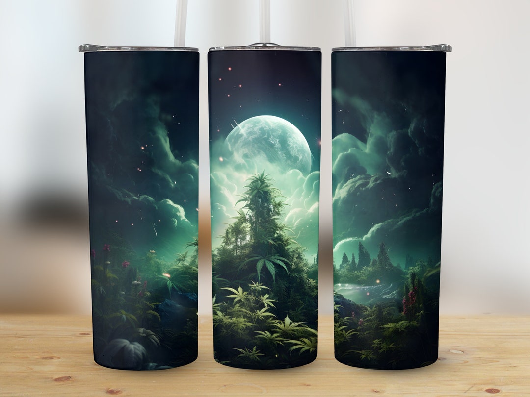 Weed Tumbler Wrap | Doobie Paradise | 20 Oz Tumbler Sublimation Design ...