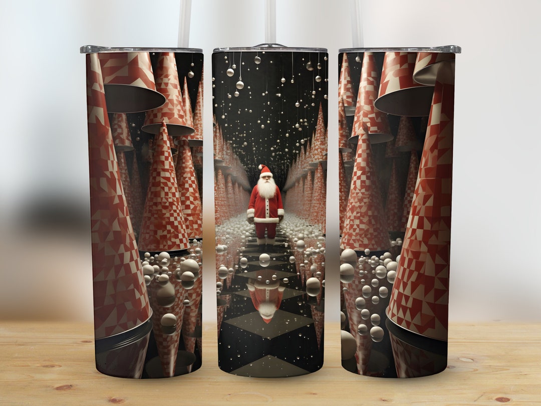 Illusion Tumbler Wrap, Deception Santa, 20 Oz Tumbler Sublimation ...