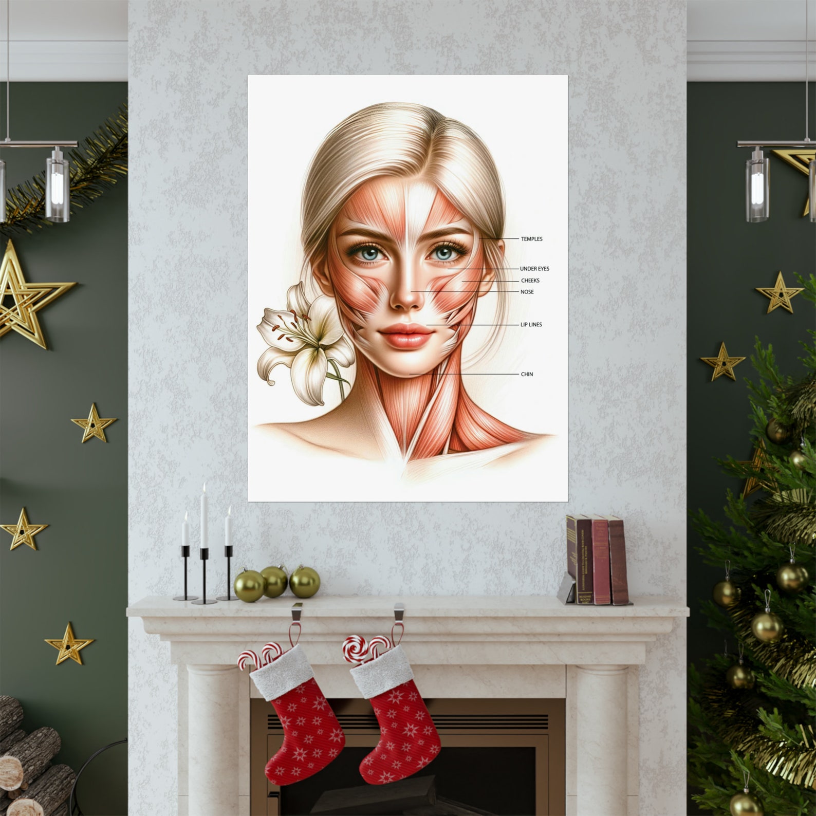 Customized With Logo Facial Anatomy Poster, Facial Muscle Poster, Anti ...