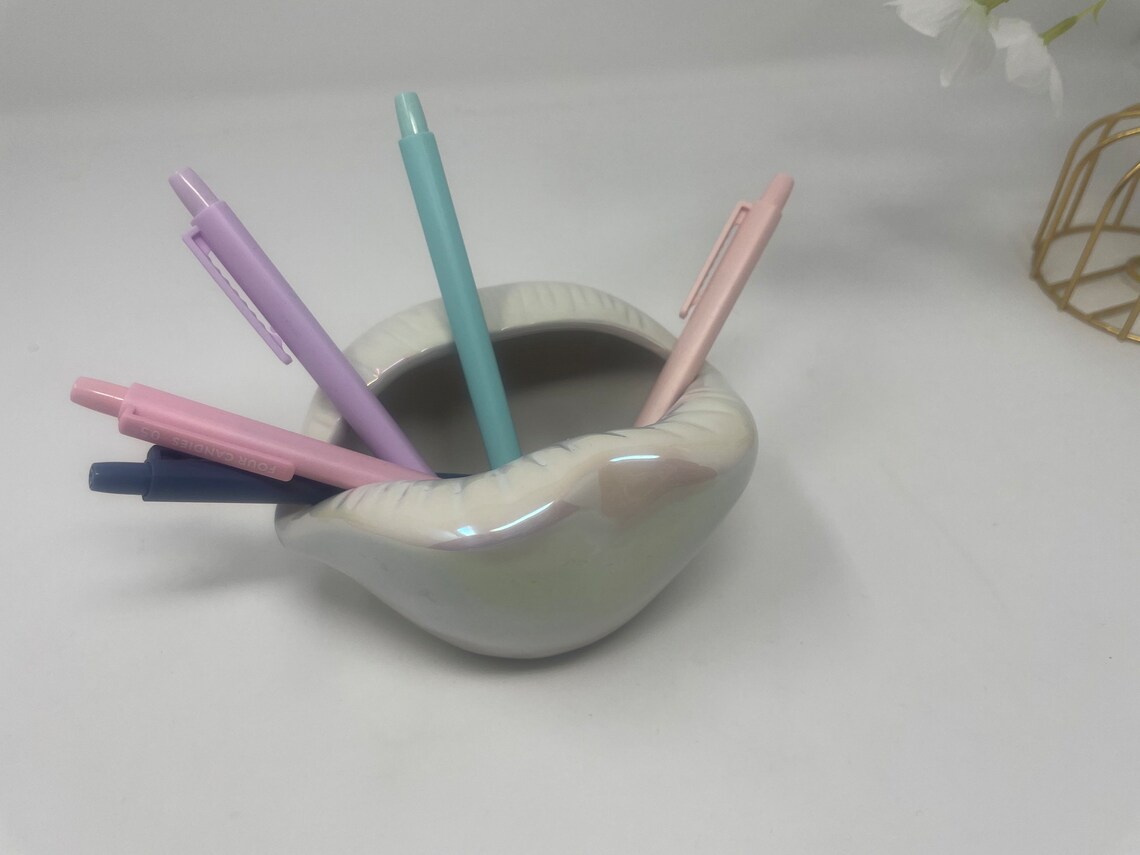 Ceramic Lip Bowl, Cosmetic Tray, Lipstick Holder, Ash Tray, Unique Lips ...
