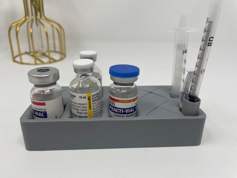Syringe Holder/organizer, Silicone Vial Holder, Botox Holder, Tray ...
