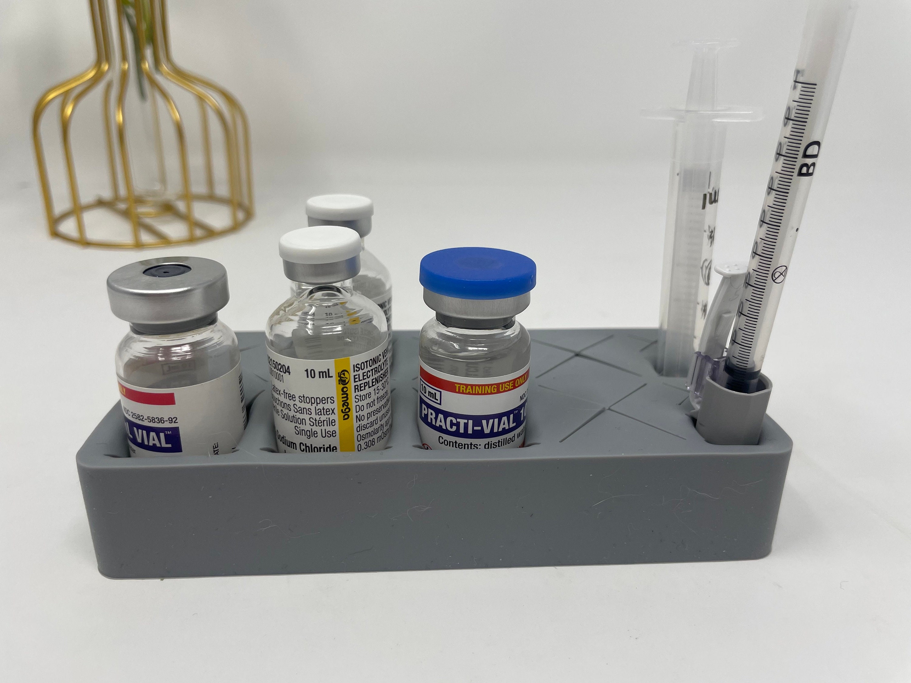 Syringe Holder/organizer, Silicone Vial Holder, Botox Holder, Tray ...