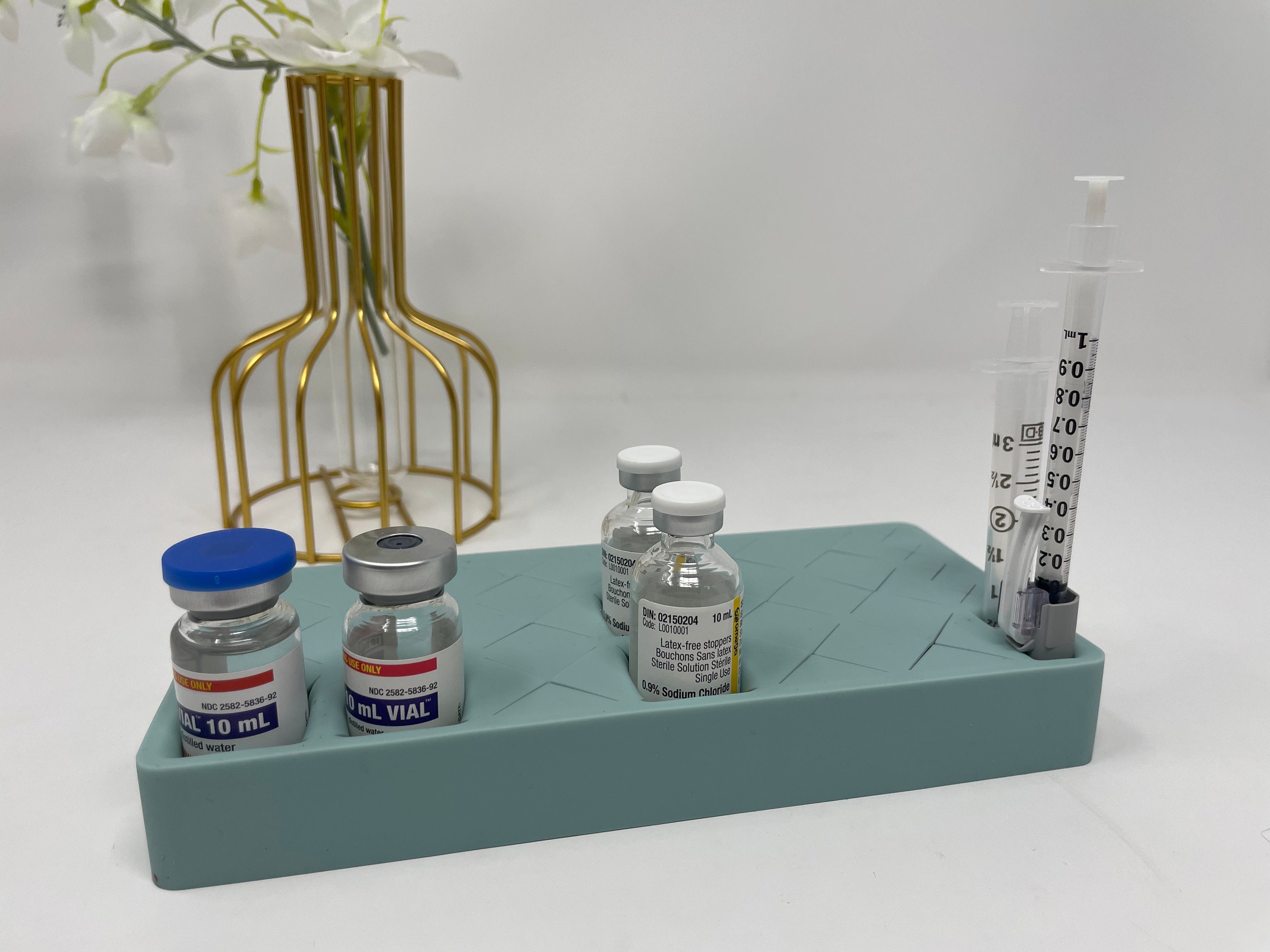 Syringe Holder/organizer, Silicone Vial Holder, Botox Holder, Tray ...
