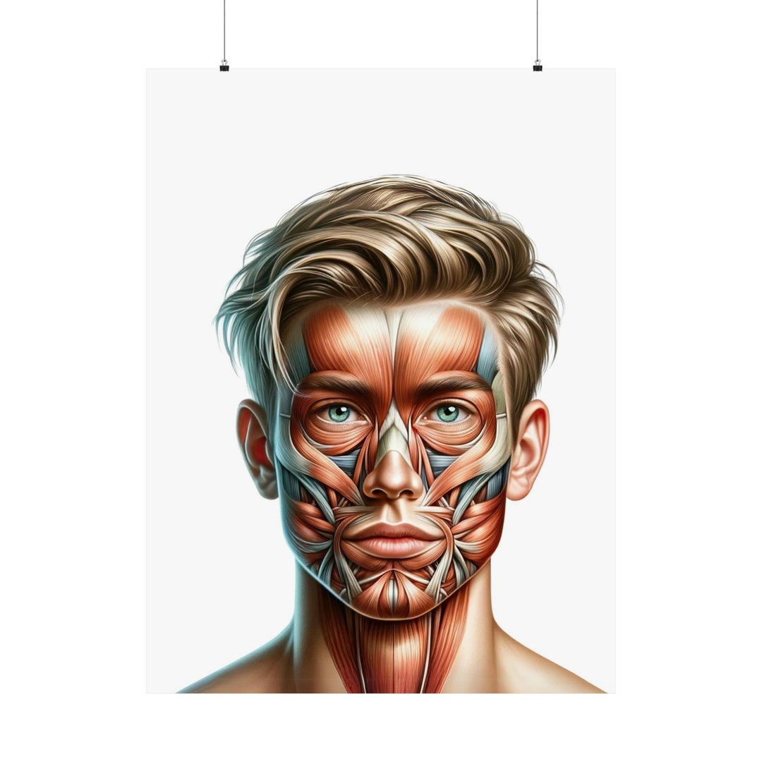 Customized Male Facial Muscle Poster, Botox Treatment Poster, Med Spa ...