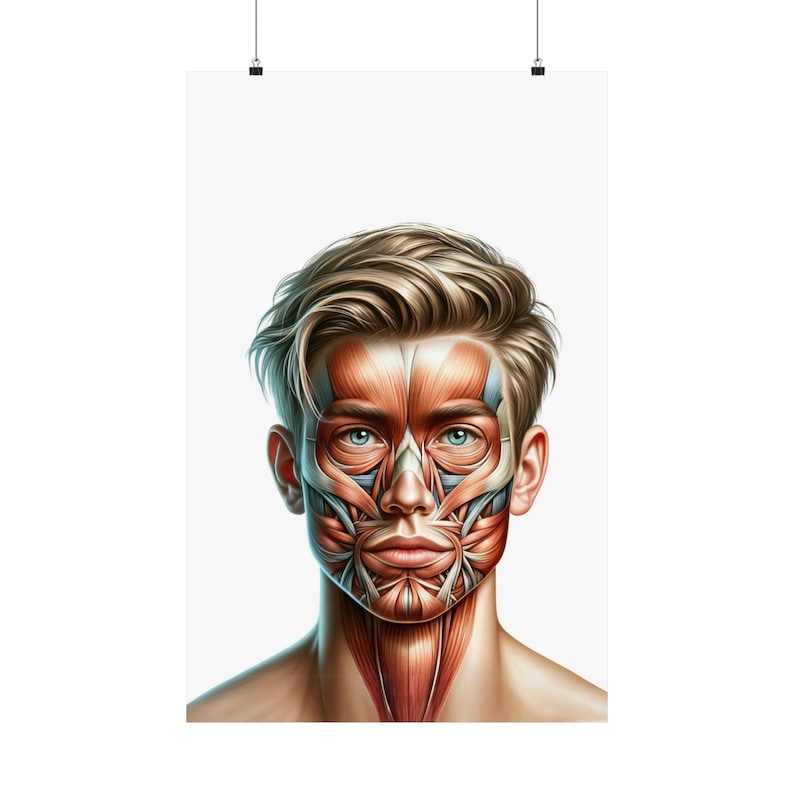 Customized Male Facial Muscle Poster, Botox Treatment Poster, Med Spa ...