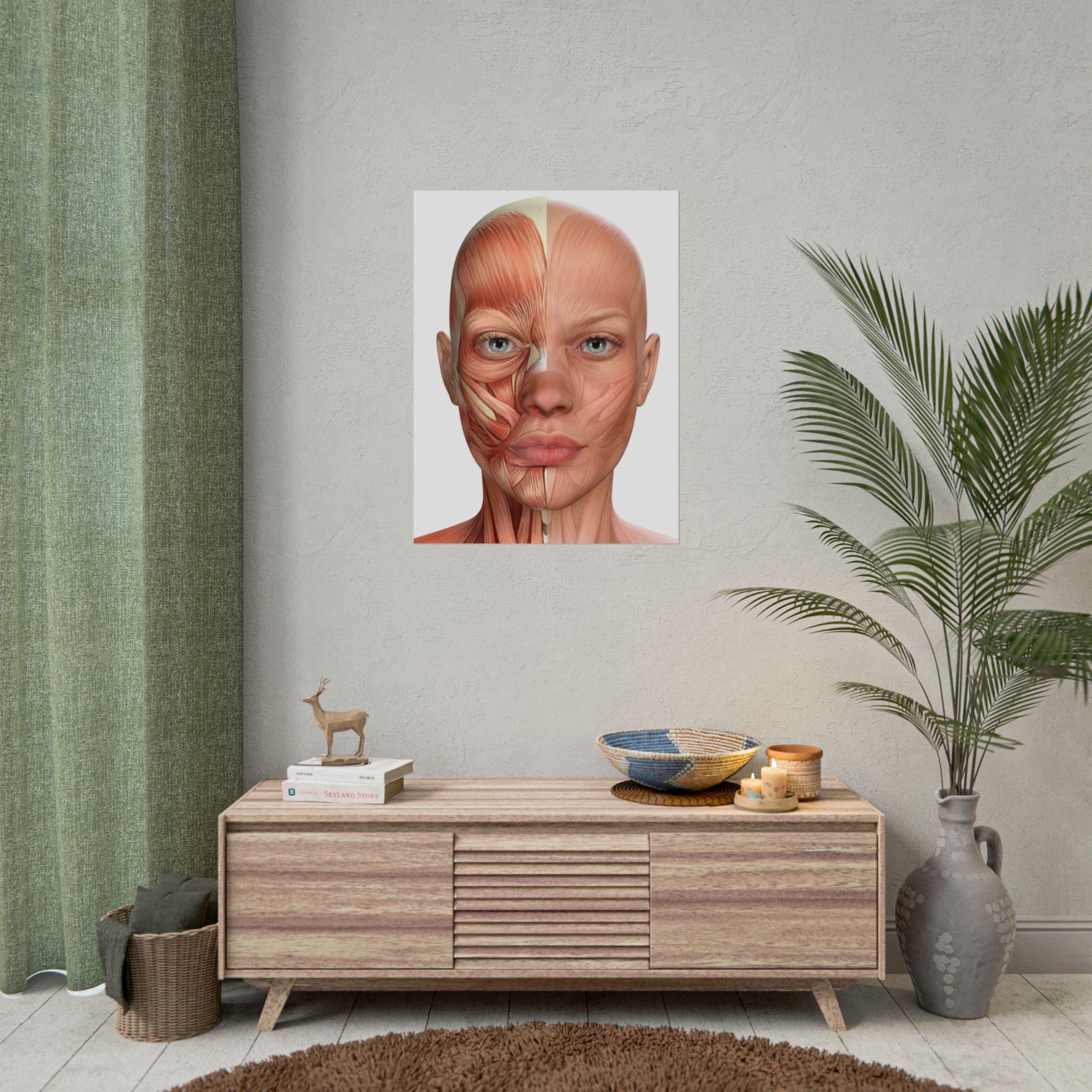 Facial Anatomy Muscles - Rolled Poster - Etsy UK