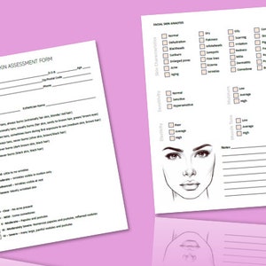 Skin Assessment Form Female Version, Skin Analysis Form, Nurse Injector ...