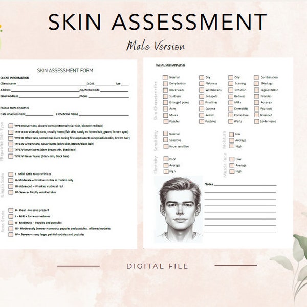 Skin Assessment Form - Etsy