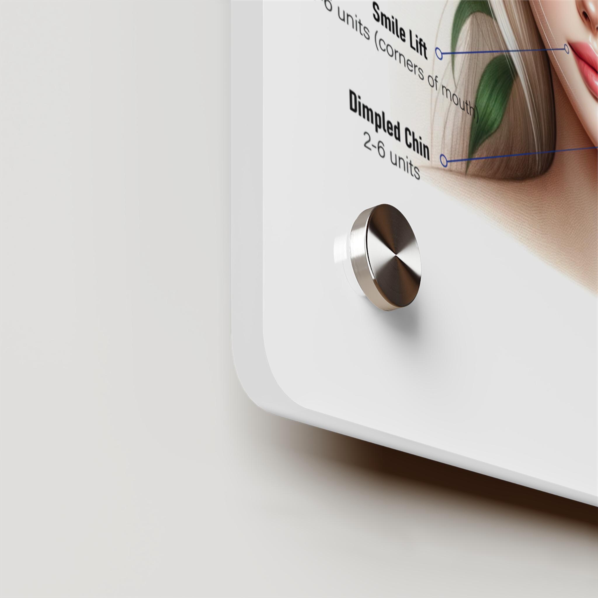 Botox & Filler Treatment Areas Acrylic Wall Art Panel, Med-spa Wall ...