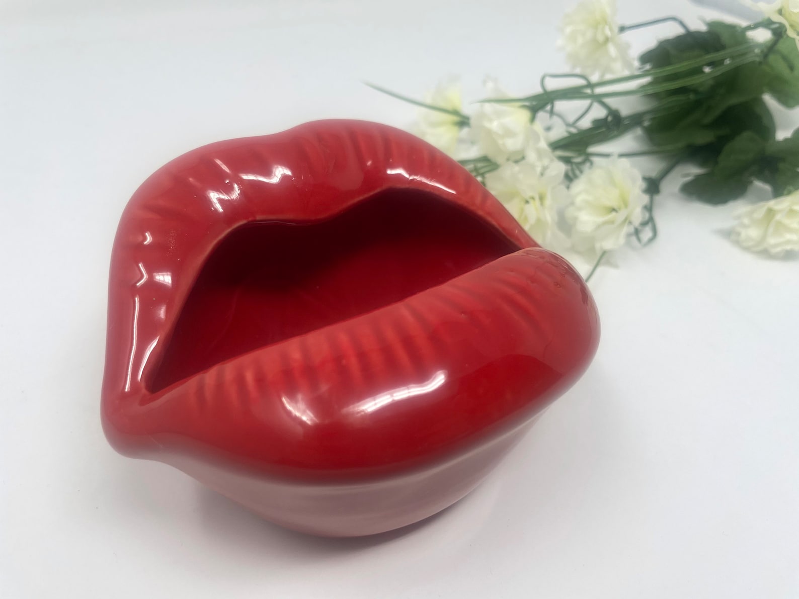 Ceramic Lip Bowl, Cosmetic Tray, Lipstick Holder, Ash Tray, Unique Lips ...