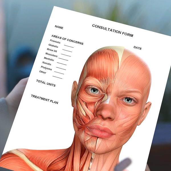 Skin Assessment Form Female Version, Skin Analysis Form, Nurse Injector ...