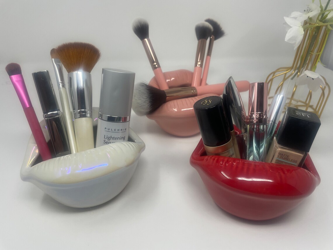 Ceramic Lip Bowl, Cosmetic Tray, Lipstick Holder, Ash Tray, Unique Lips ...