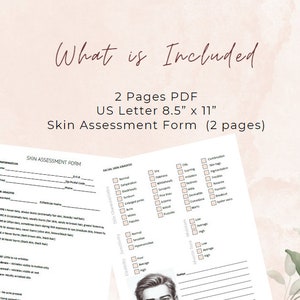 Skin Assessment Form Male Version, Skin Analysis Form, Nurse Injector ...