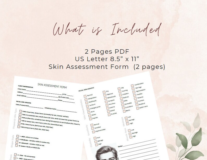 Skin Assessment Form Male Version, Skin Analysis Form, Nurse Injector ...