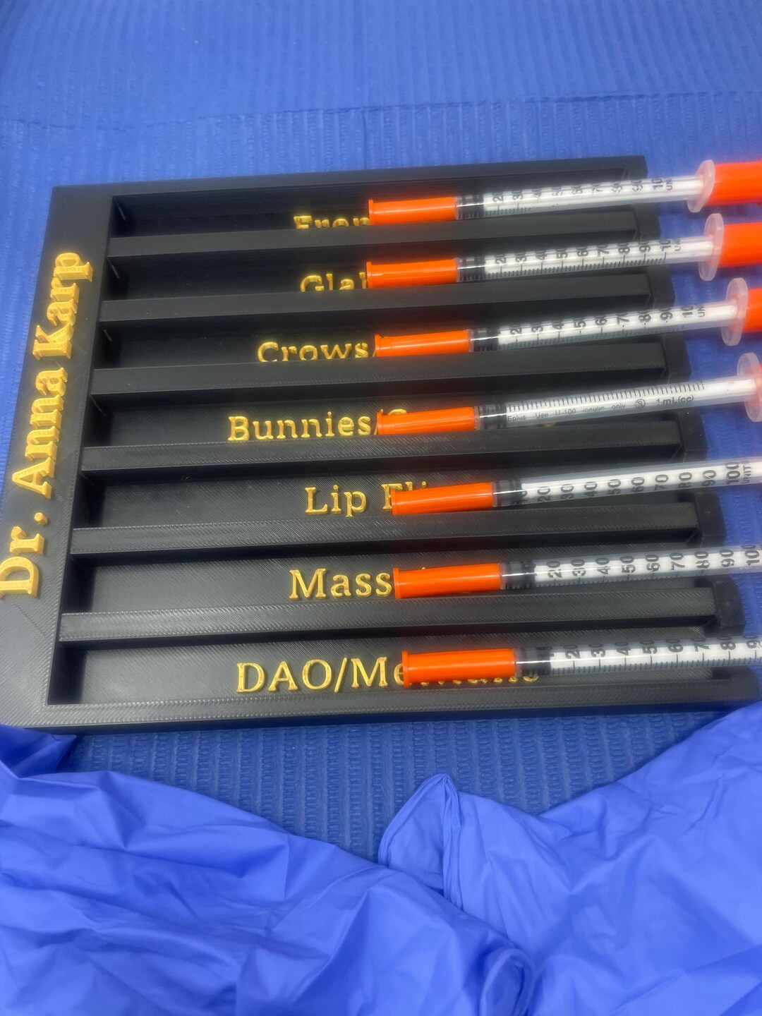 Personalized Aesthetic Practitioner Botox Tray Syringe Holder, BTX ...