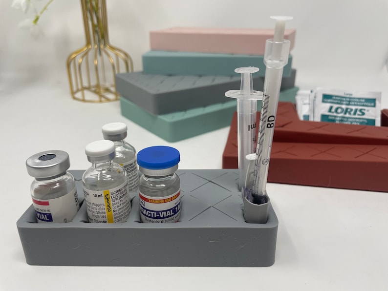 Syringe Holder/organizer, Silicone Vial Holder, Botox Holder, Tray ...