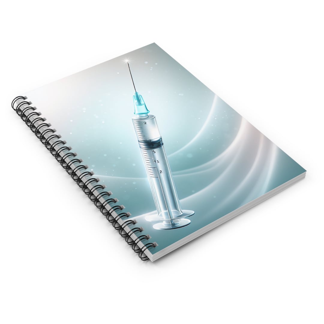 Botox Syringe Spiral Notebook - Ruled Line - Etsy