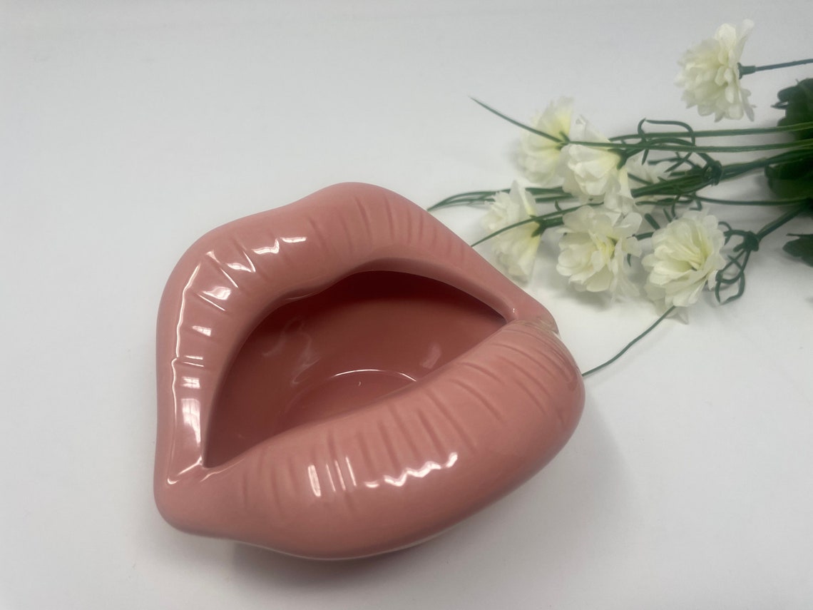Ceramic Lip Bowl, Cosmetic Tray, Lipstick Holder, Ash Tray, Unique Lips ...
