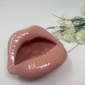 Ceramic Lip Bowl, Cosmetic Tray, Lipstick Holder, Ash Tray, Unique Lips ...