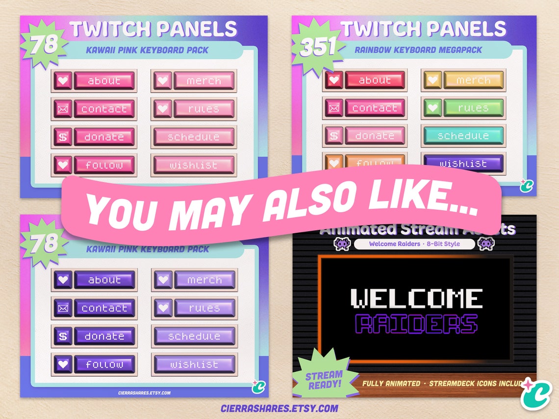 Welcome Raiders Animated Stream Overlay Clean Minimal Style - Etsy