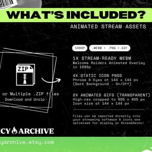 Animated Stream Overlay | Fun Peaking Eyes 'thanks for Watching' Twitch ...