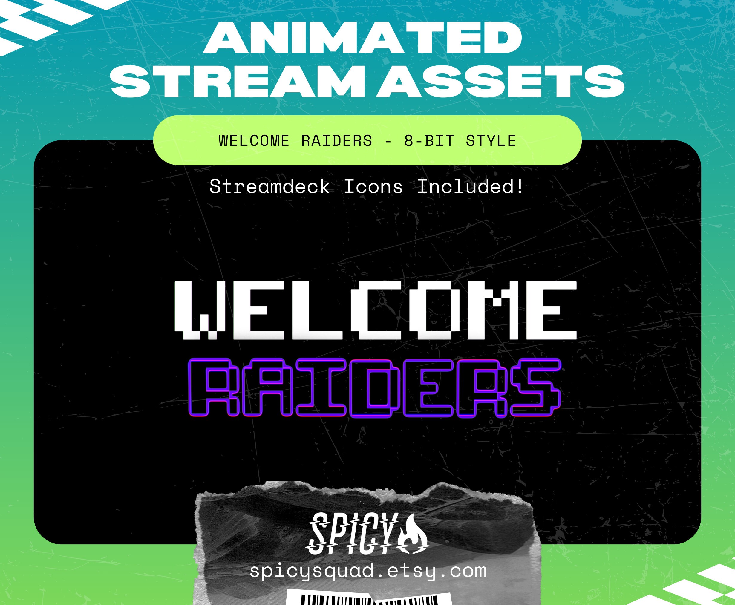 Welcome Raiders Animated Stream Overlay Retro (Download Now) - Etsy