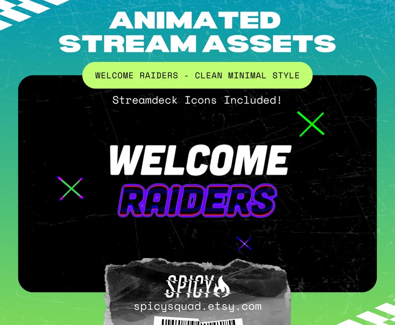 Welcome Raiders Animated Stream Overlay Clean Minimal Style Twitch ...