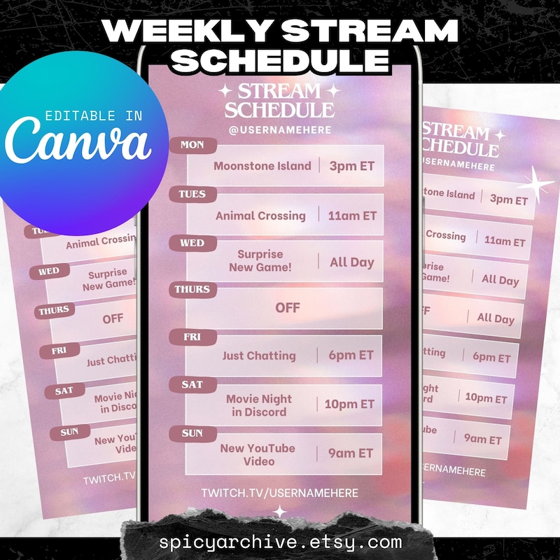 Pink Discord Template - Etsy