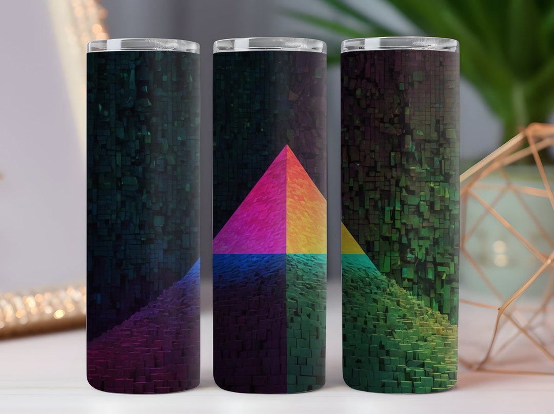 Tumbler Wrap Water Glass, Pyramid Pattern, 3d, Cool, 4 Images, 20 ...