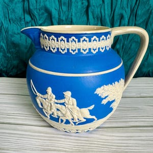 Vintage Pitcher, Blue and White, Copeland England - Etsy